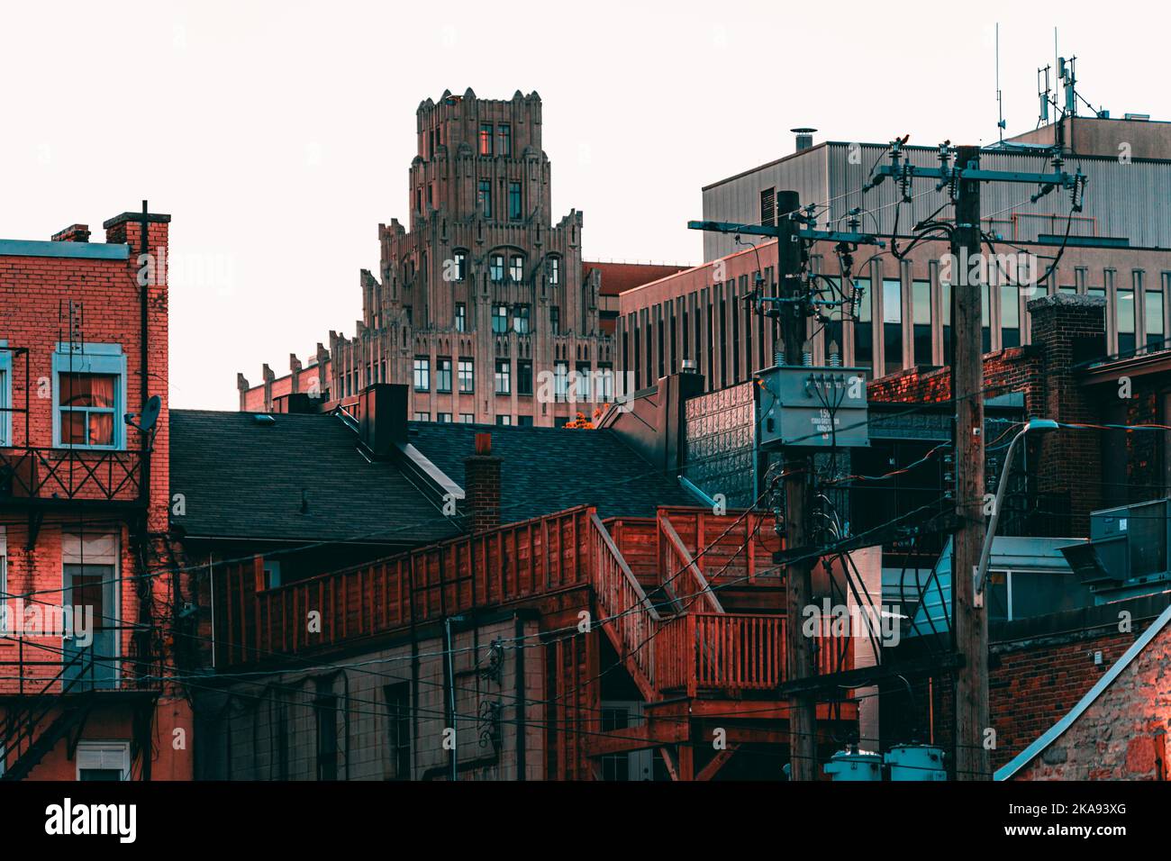 A scenic view of beautiful buildings in a city in daylight Stock Photo ...