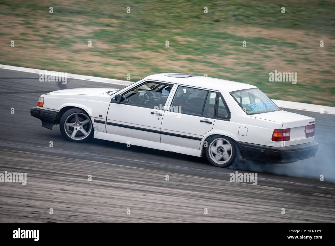 Volvo 940 drifting on the racing circuit Stock Photo - Alamy