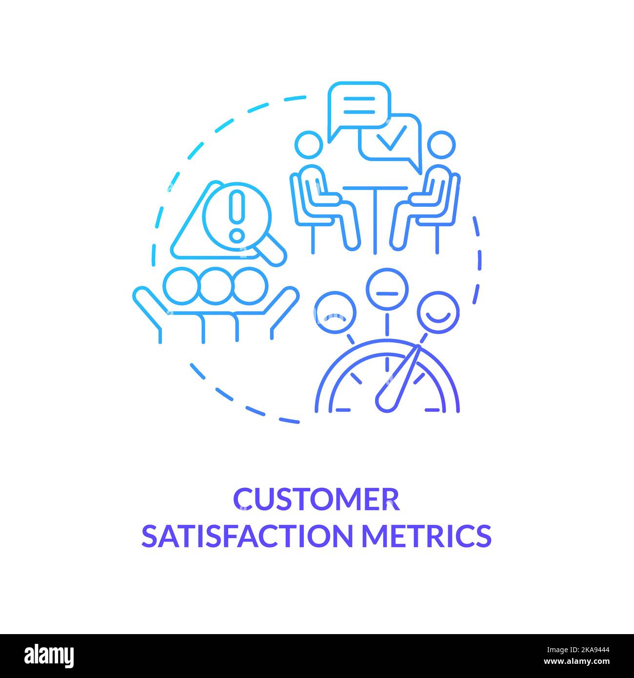 Customer satisfaction metrics blue gradient concept icon Stock Vector Image & Art - Alamy