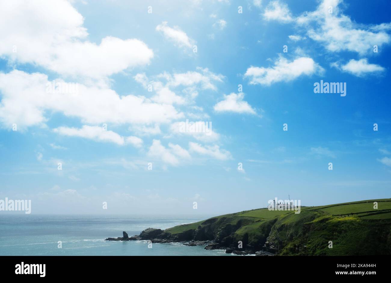The Lizard lighthouse on Britain;'s most southerly point, Cornwall, UK ...