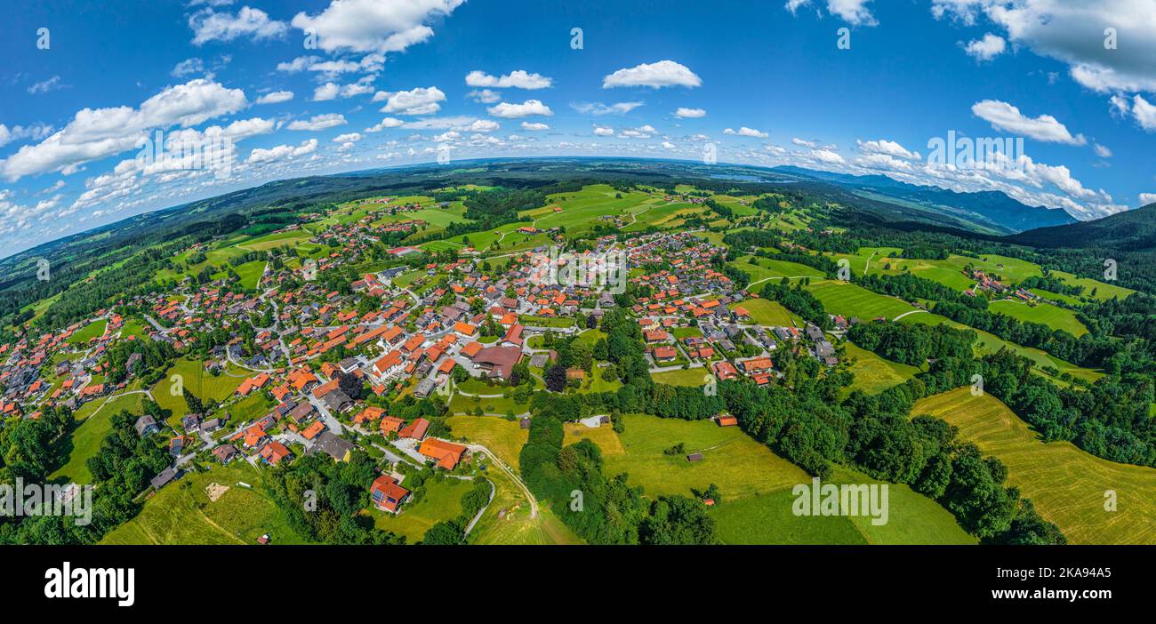Beautiful landscape around Bad Kohlgrub on upper bavarian alpine border ...
