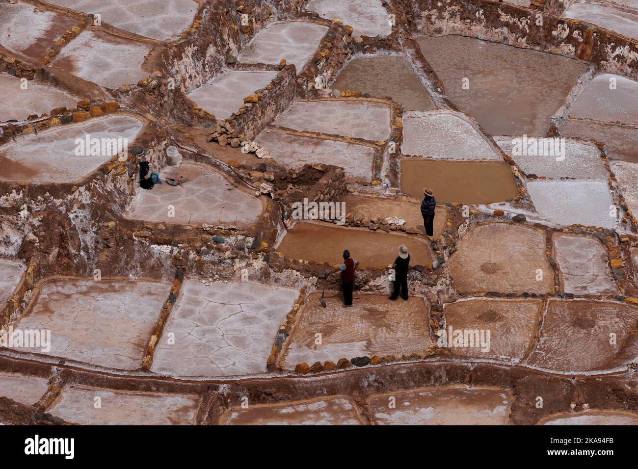 The incredible salt ponds of Maras in Peru Stock Photo - Alamy