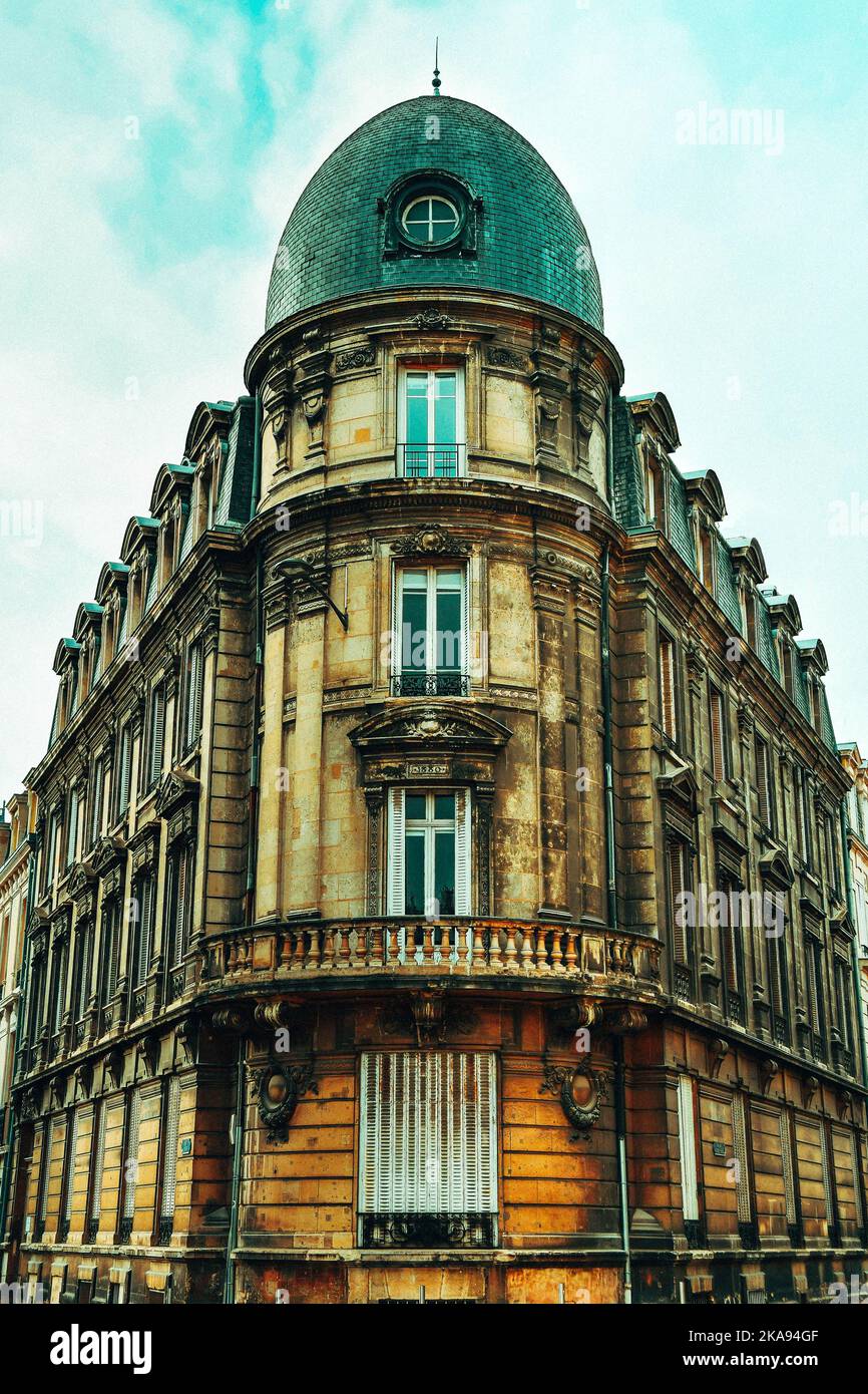 A low angle shot of ancient buildings in Reims, France Stock Photo - Alamy