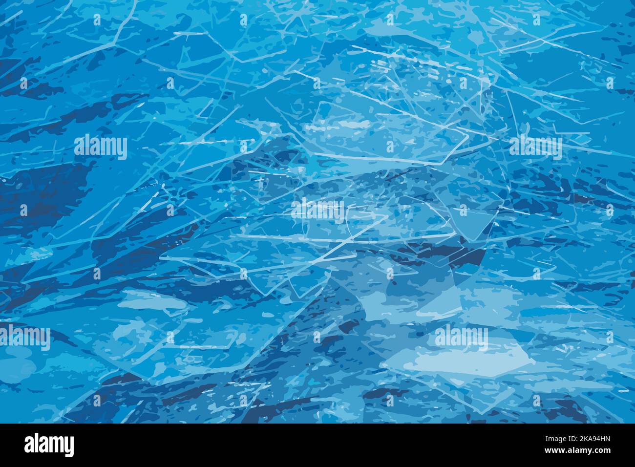Realistic vector illustration of an icy river surface. Texture of ice ...