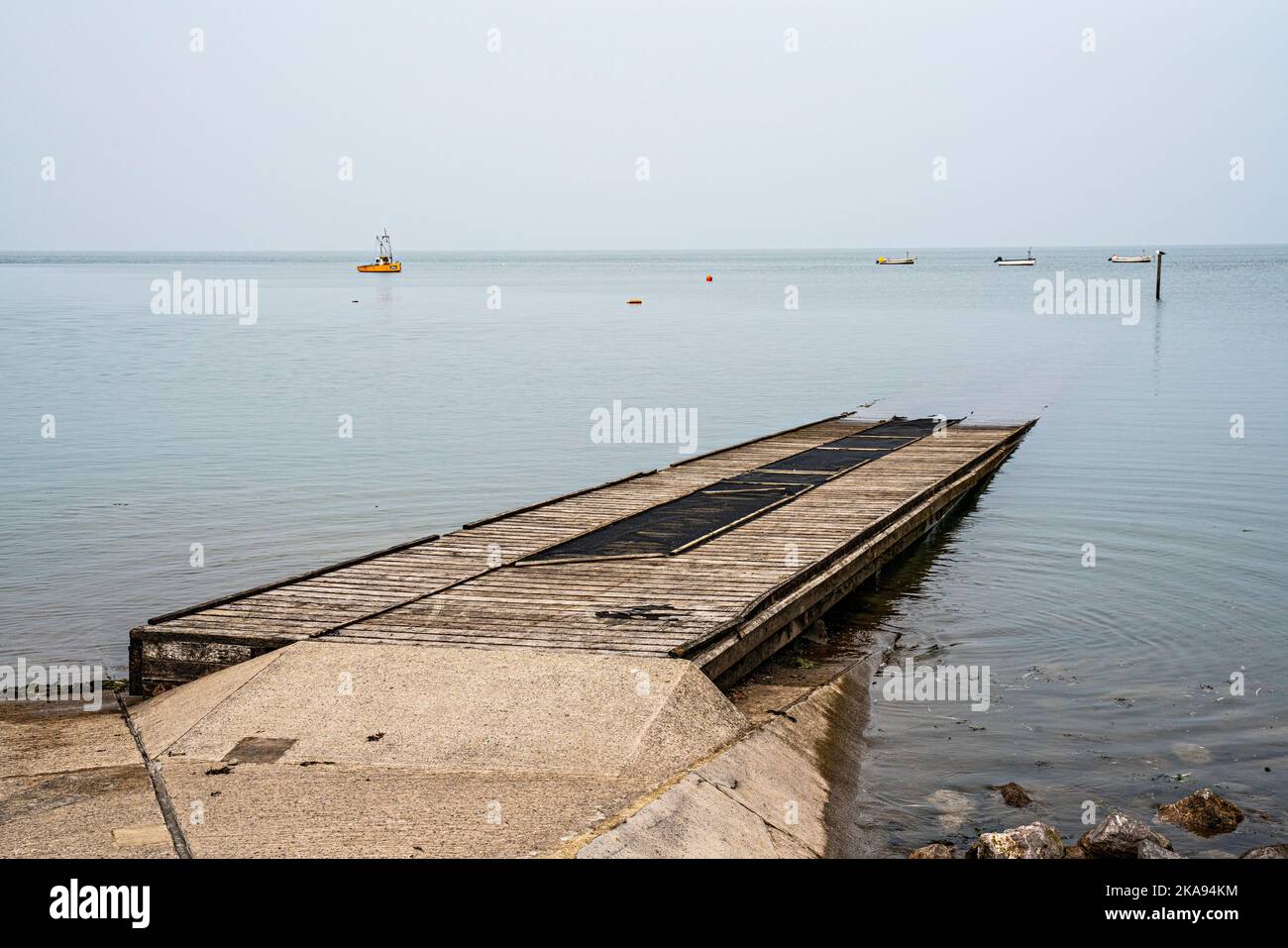 Floating boat launch ramp, Morecambe, Lancashire Stock Photo - Alamy
