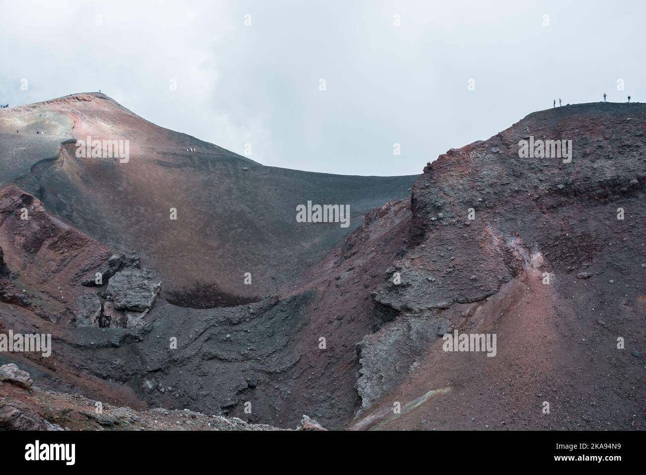 A volcanic landscape as a background Stock Photo - Alamy