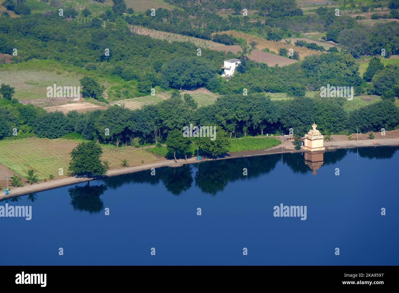 Scenic view of Mastani Talav or Lake From Dive Ghat, situated near ...