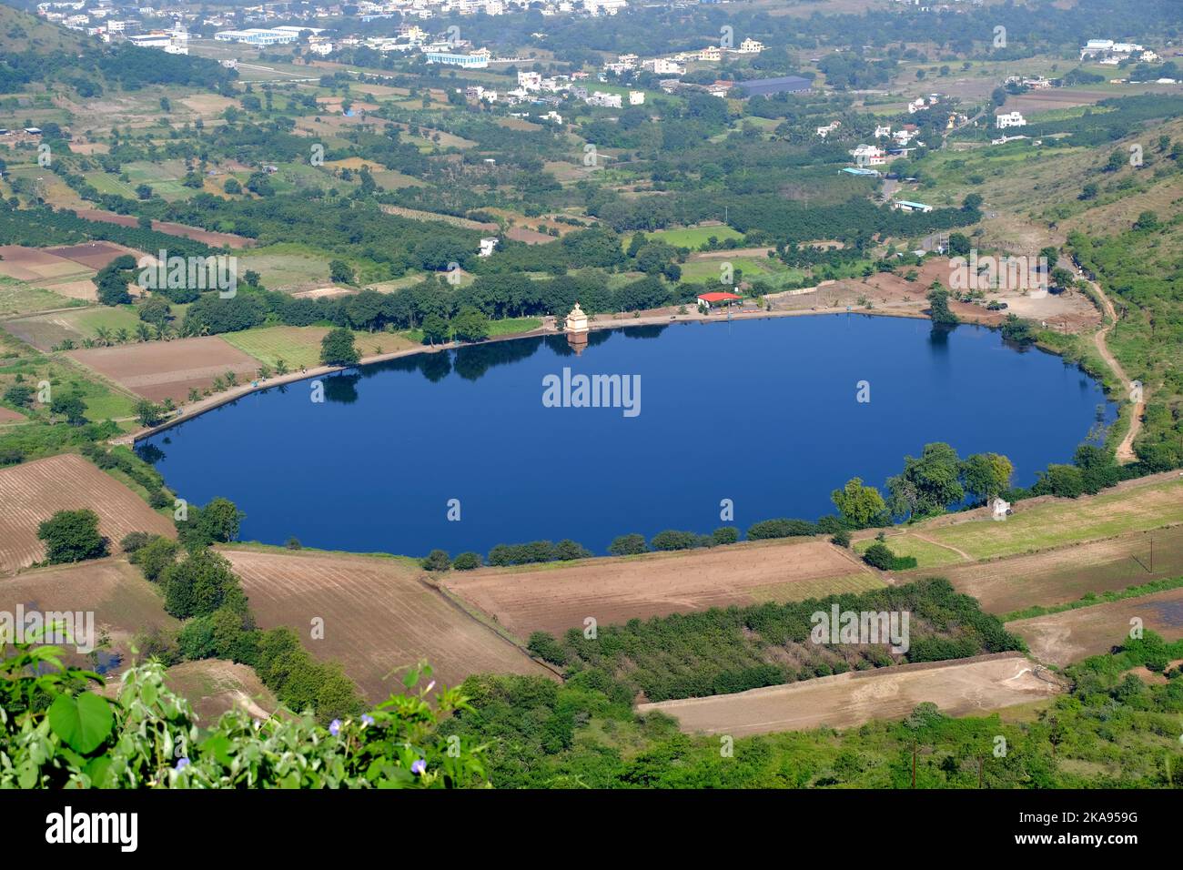 Scenic view of Mastani Talav or Lake From Dive Ghat, situated near ...