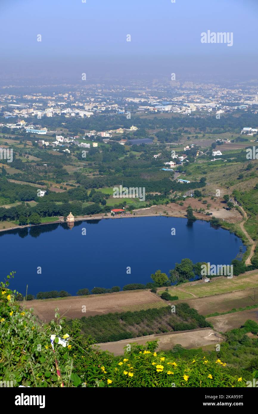 Scenic view of Mastani Talav or Lake From Dive Ghat, situated near ...