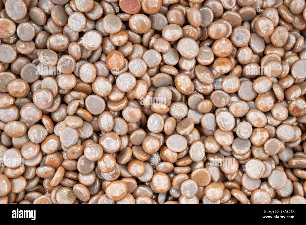Full frame of brown glass gemstone particles. Decorative Stone pebbles ...