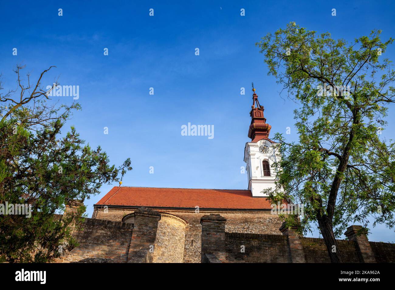 Picture of the iconic clocktower of the Serbian orthodox church of ...