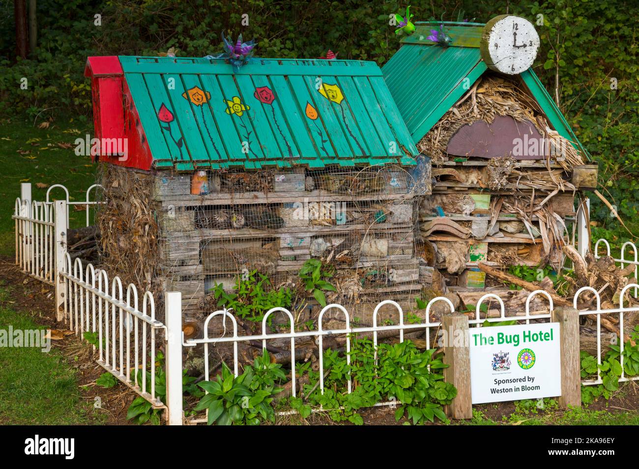 Bug Hotel at Grove Park, Weston Super Mare, Somerset UK in October ...