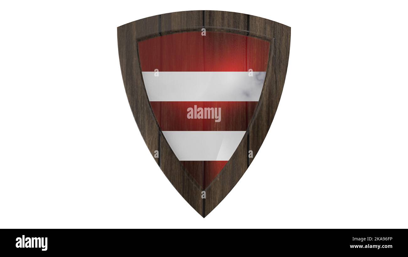 shield wood medieval 3d render illustration Stock Photo - Alamy