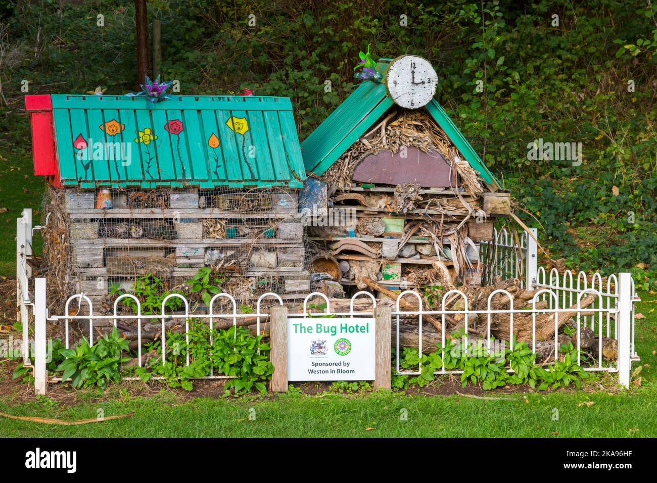 Bug Hotel at Grove Park, Weston Super Mare, Somerset UK in October ...