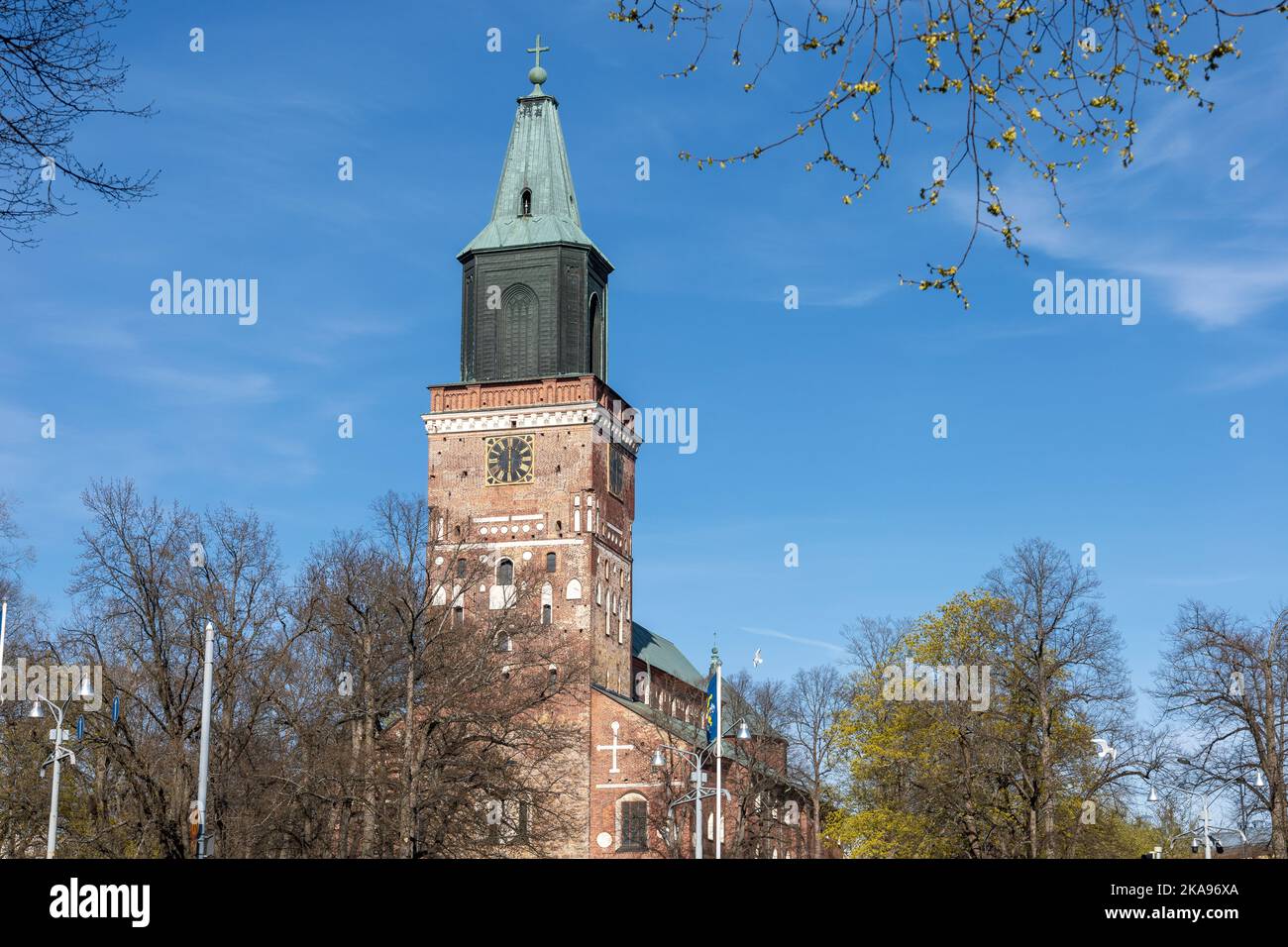 The tower of Turku Cathedral Evangelical Lutheran Church of Finland ...