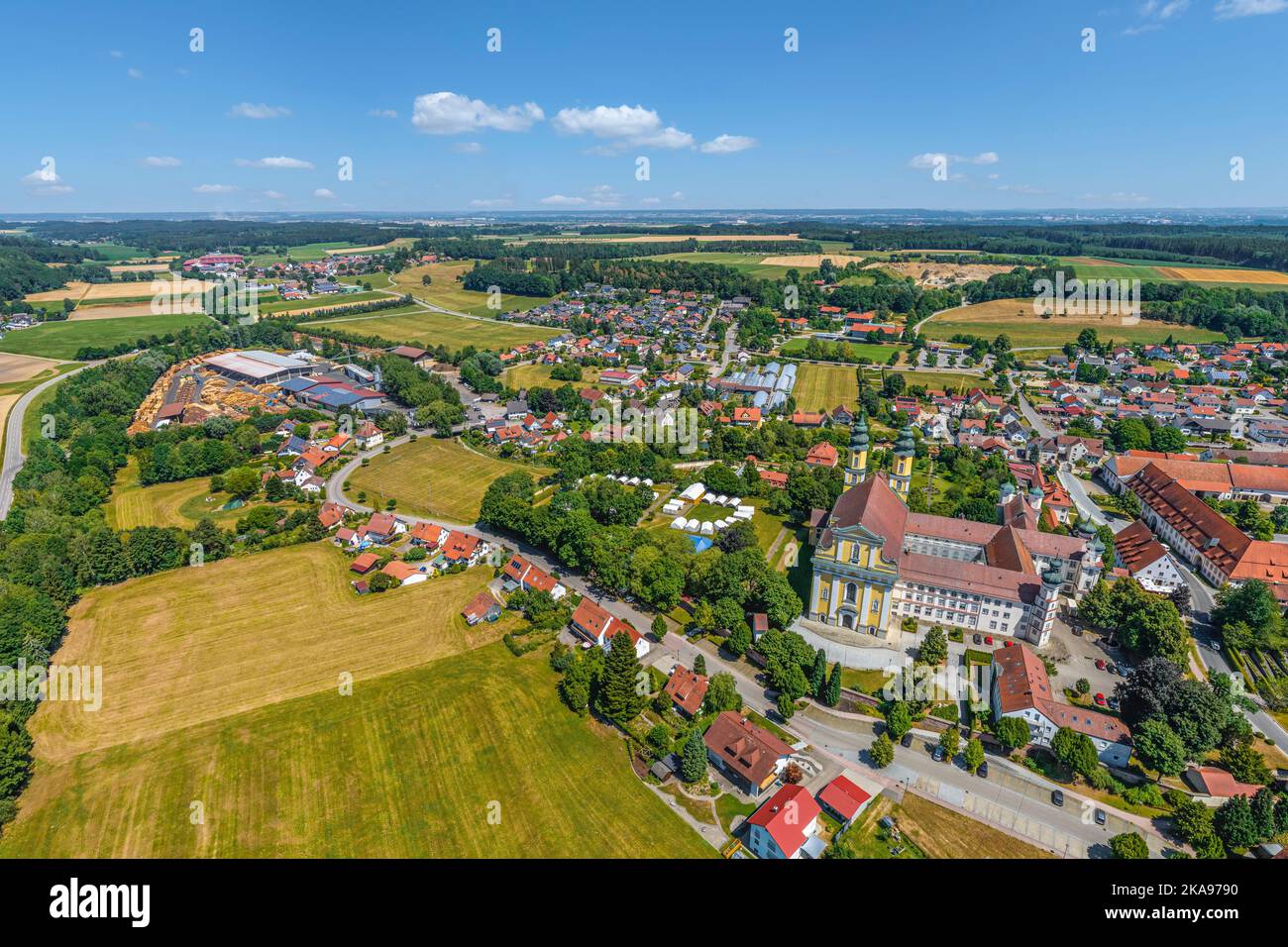 The idyllic village of Rot on the Rot from above Stock Photo - Alamy