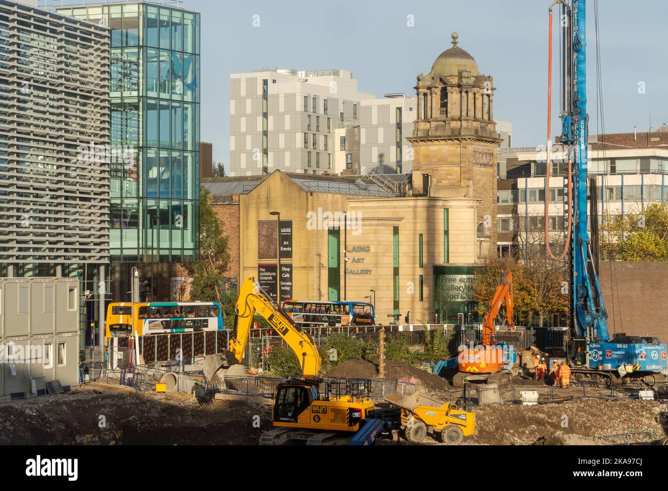 Construction work in the city in preparation for the new HMRC ...