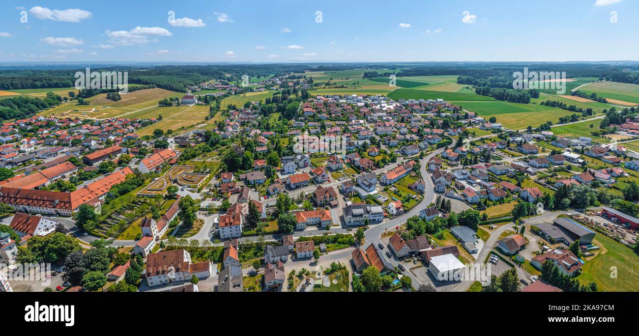 The idyllic village of Rot on the Rot from above Stock Photo - Alamy