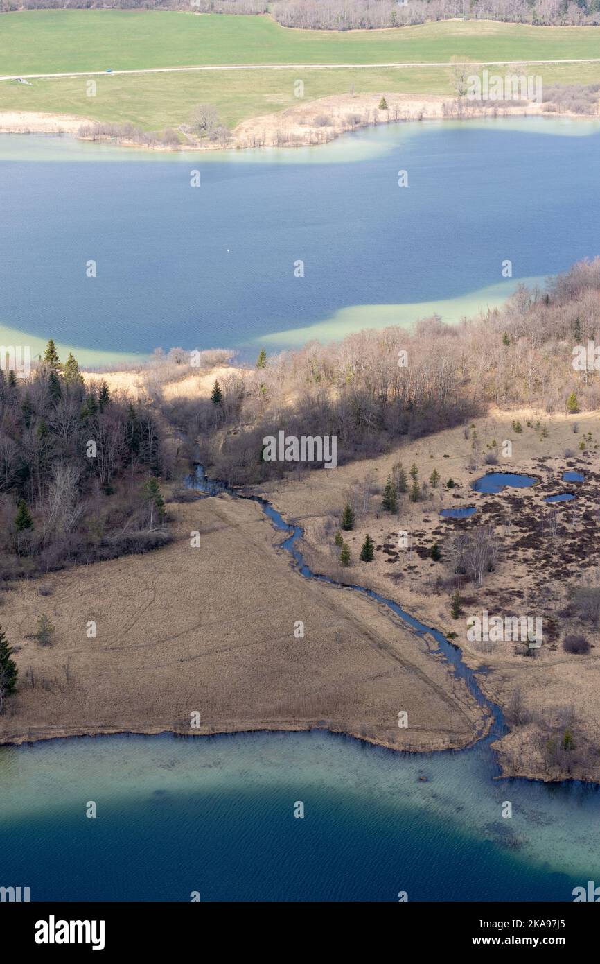 An aerial view of the lagoon and coastal ecosystems Stock Photo - Alamy