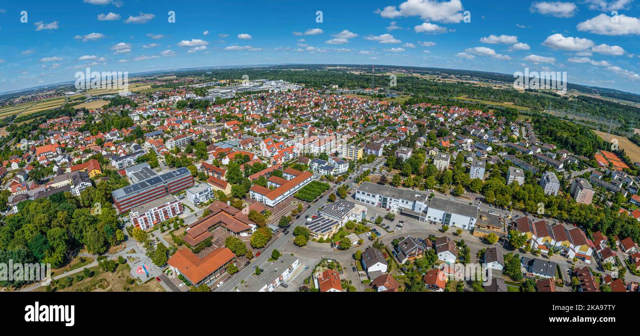 The market community of Meitingen on Lech from above Stock Photo - Alamy