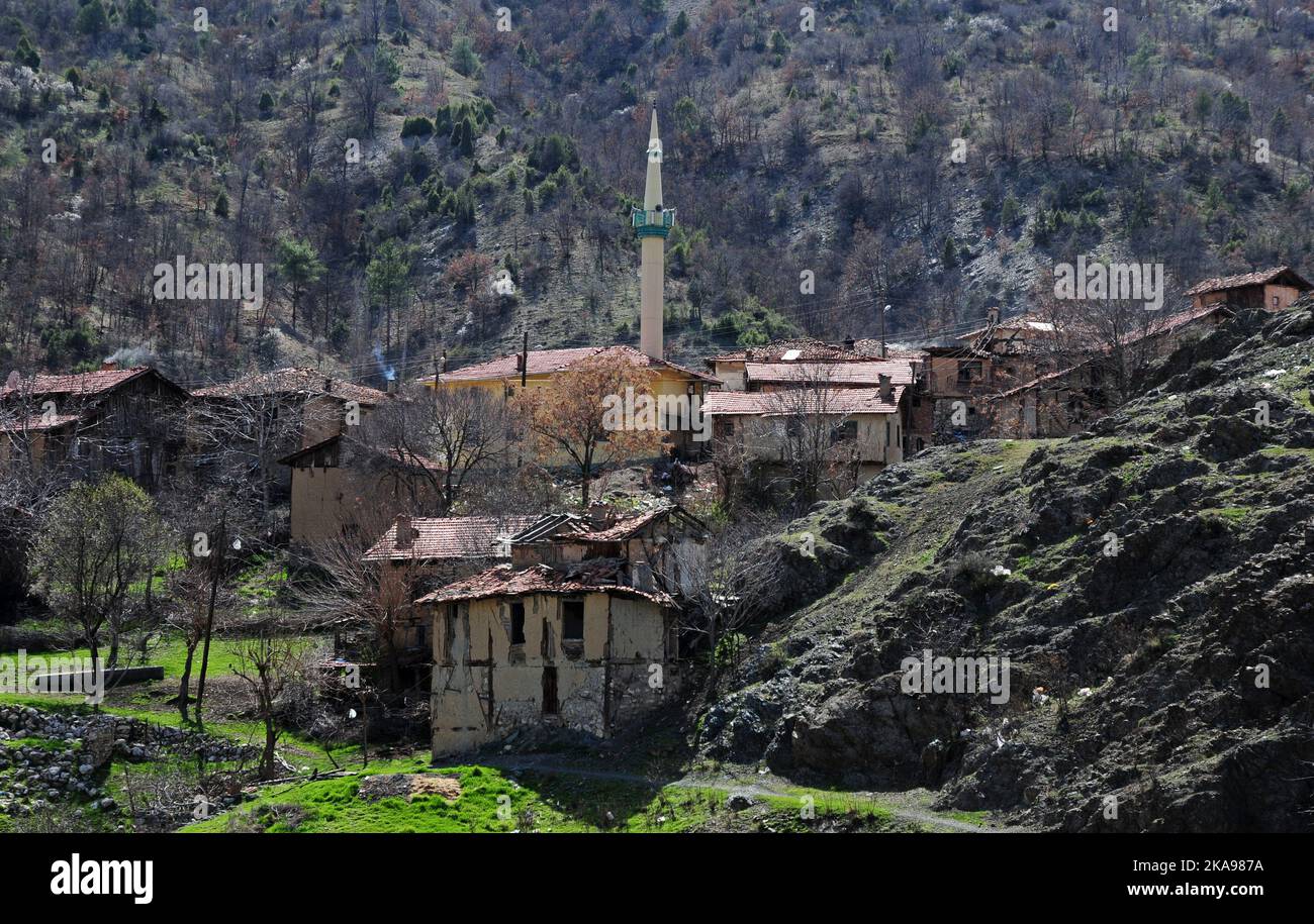 An old Turkish village located in the city of Ankara in Turkey Stock ...