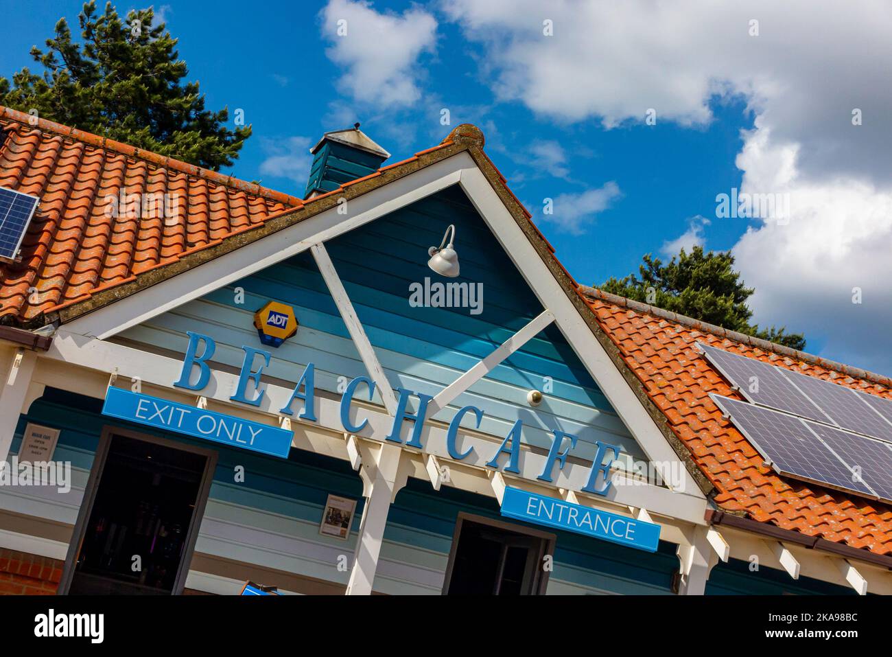 Entrance to traditional beach cafe at Wells Next The Sea a seaside ...