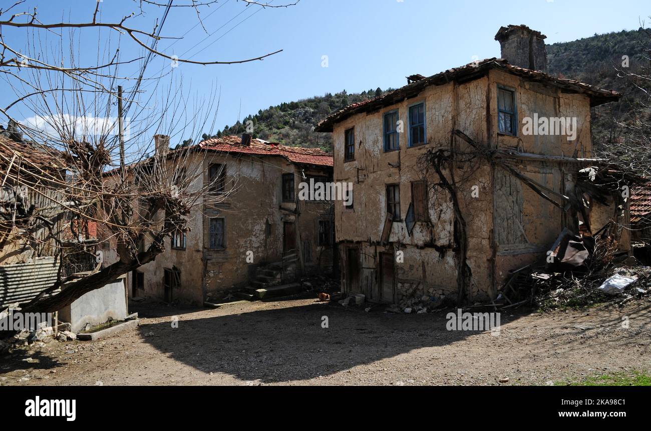 An old Turkish village located in the city of Ankara in Turkey Stock ...
