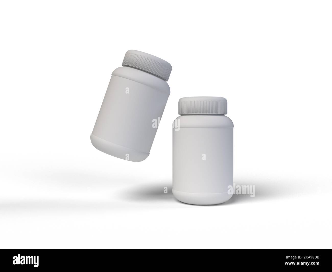 A 3D rendering of pill bottles isolated on white background Stock Photo ...
