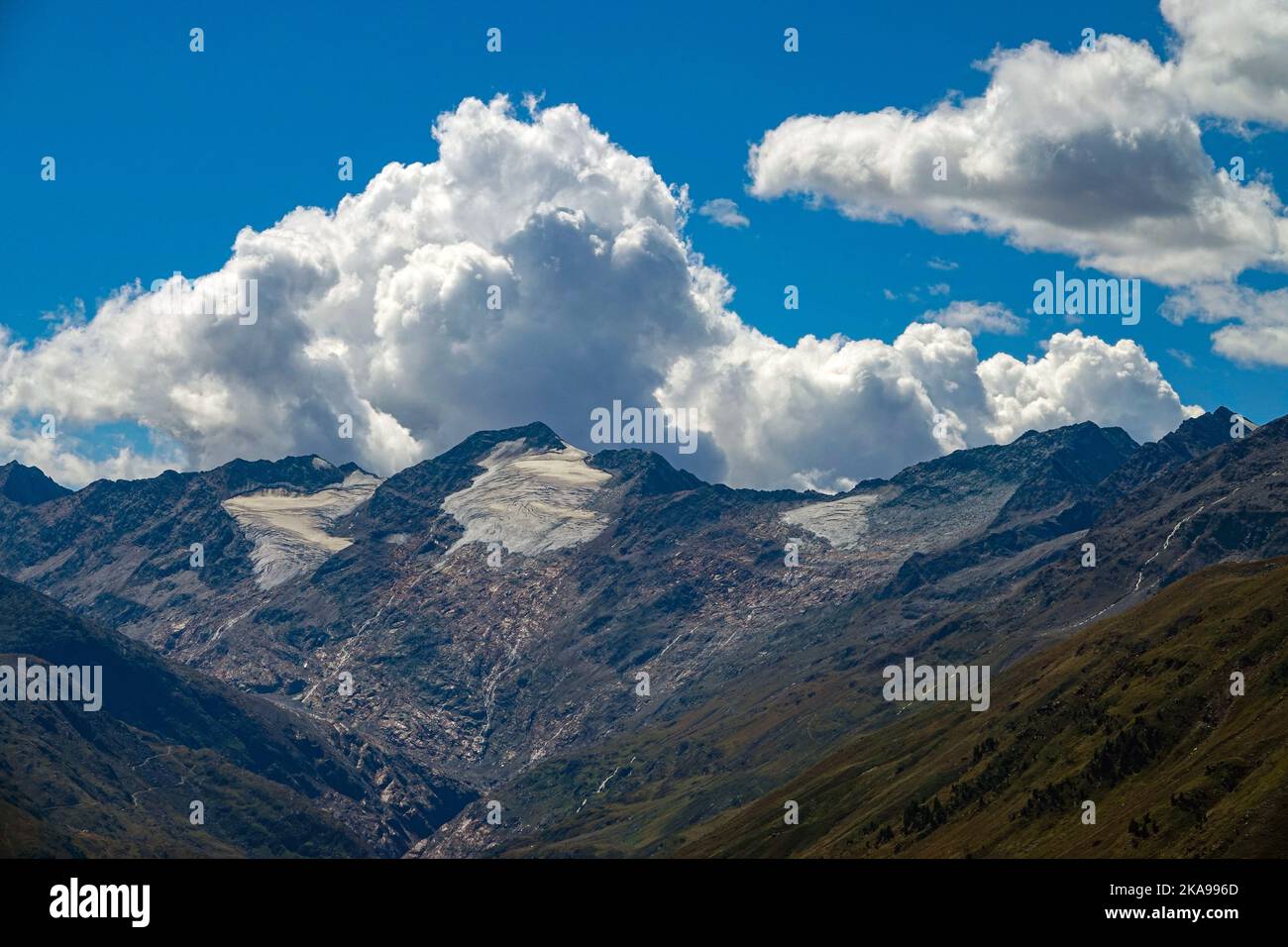 Tiny glaciers above Obergurgl, global warming, Autumn in the Oetztal ...
