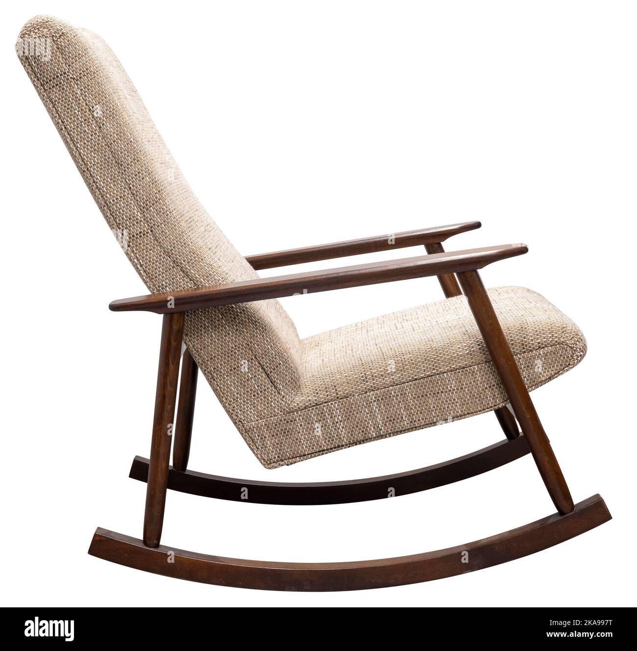 Vintage rocking chair isolated on white background Stock Photo - Alamy