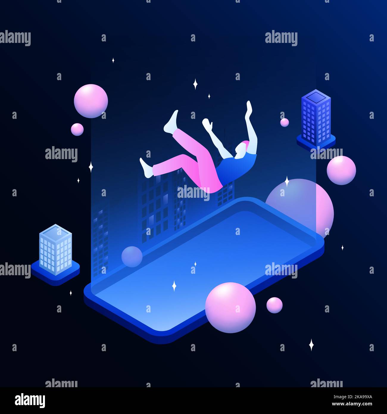 Explore Metaworld Illustration. A Woman Dives into the Metaverse ... Explore Metaworld Illustration. A Woman Dives into the Metaverse ...