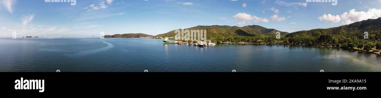 A beautiful panoramic view of the seaside in Chaguanas, Trinidad and ...