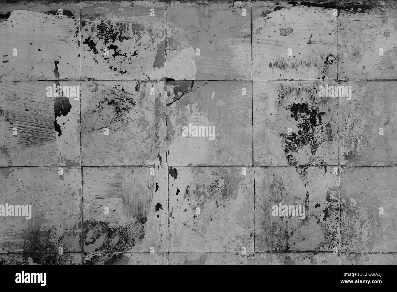 A background of old damaged square tiles Stock Photo - Alamy