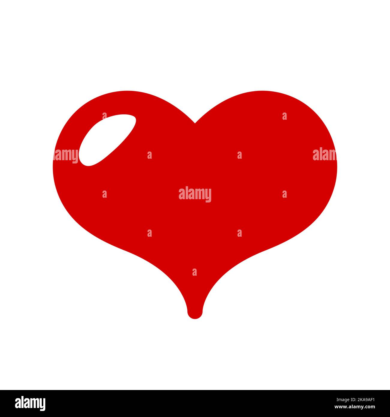 Red Heart Symbol or Sign. Vector Image Stock Vector Image & Art - Alamy