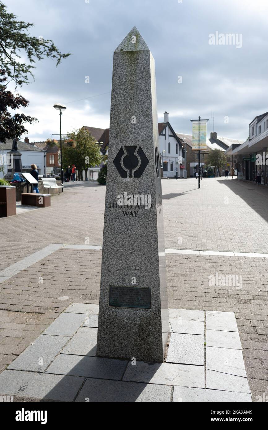 West highland way stone obelisk hi-res stock photography and images - Alamy