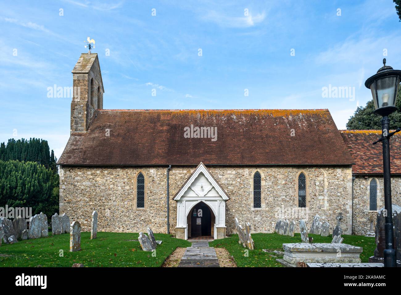 The exterior Of St Mary's church in Chidham West Sussex, UK Stock Photo ...