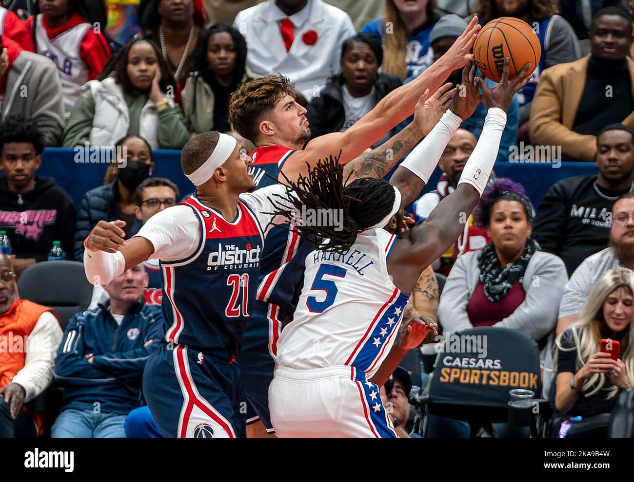 NBA basketball the Washington Wizards playing against the philadelphia ...