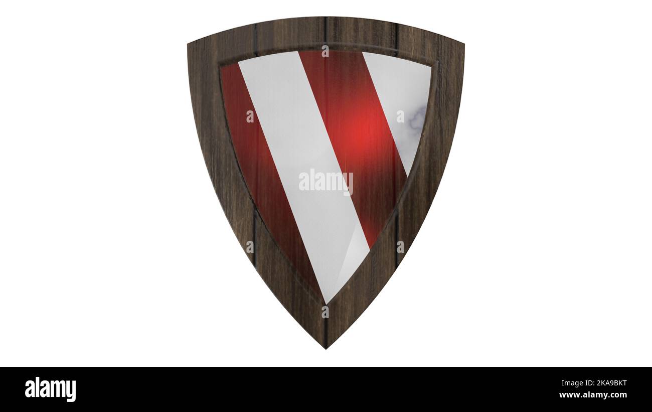 shield wood medieval 3d render illustration Stock Photo - Alamy