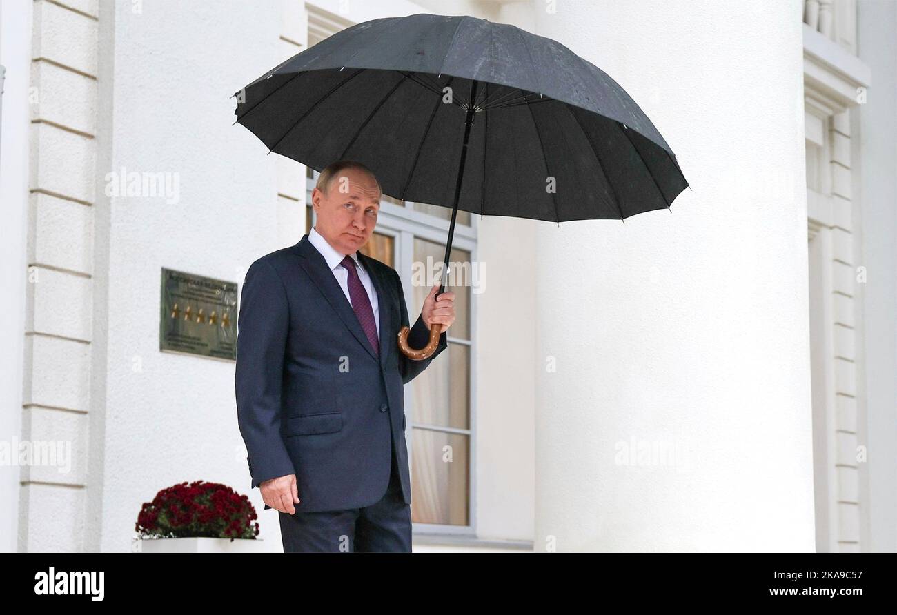 Sochi, Russia. 31st Oct, 2022. Russian President Vladimir Putin waits ...