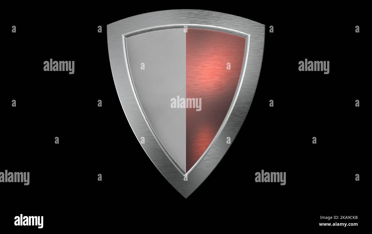 Medieval gold shield red ribbon hi-res stock photography and images - Alamy