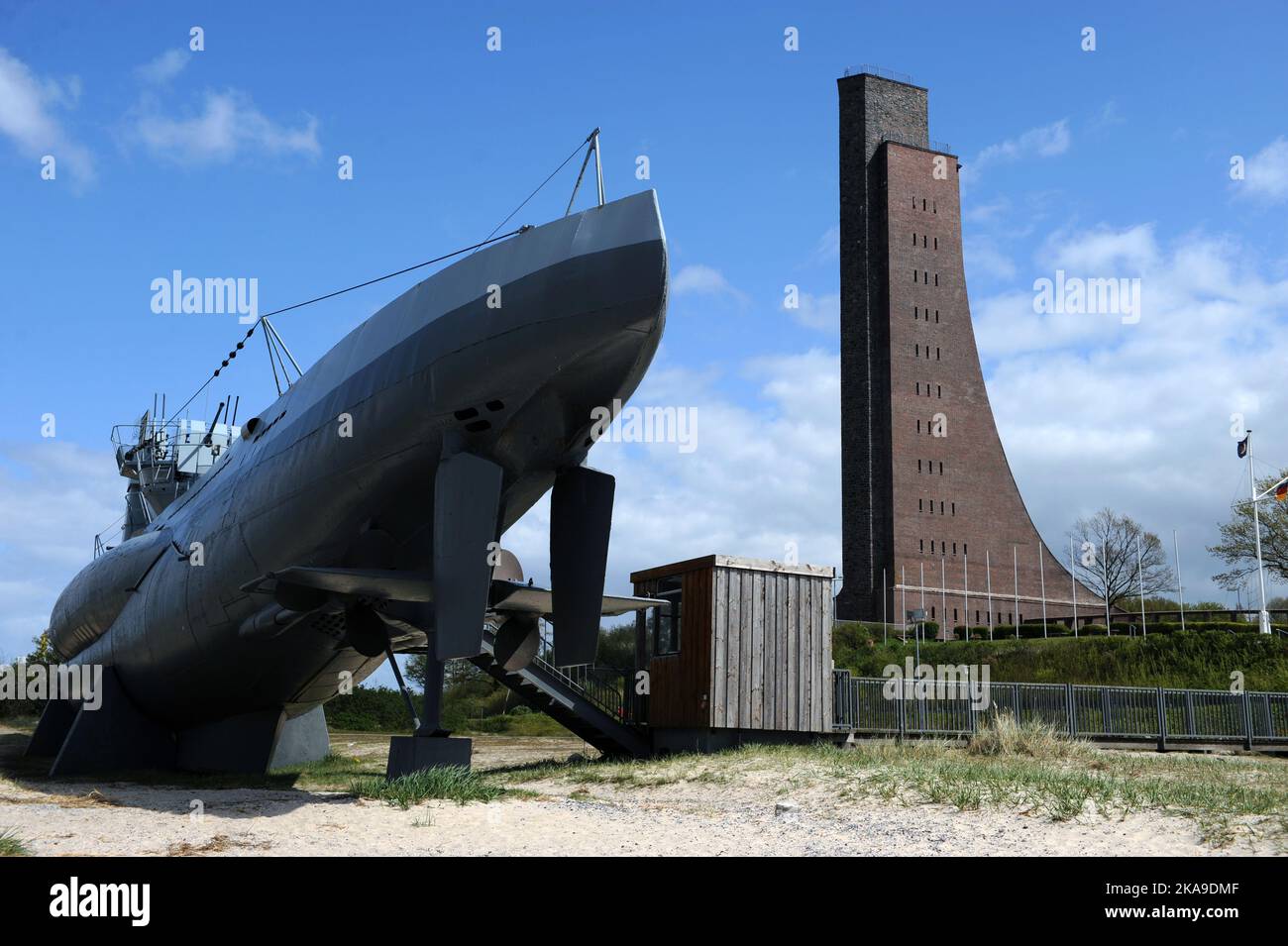 submarine boat and memorial in Laboe, Kiel, Schleswig Holstein, Germany ...