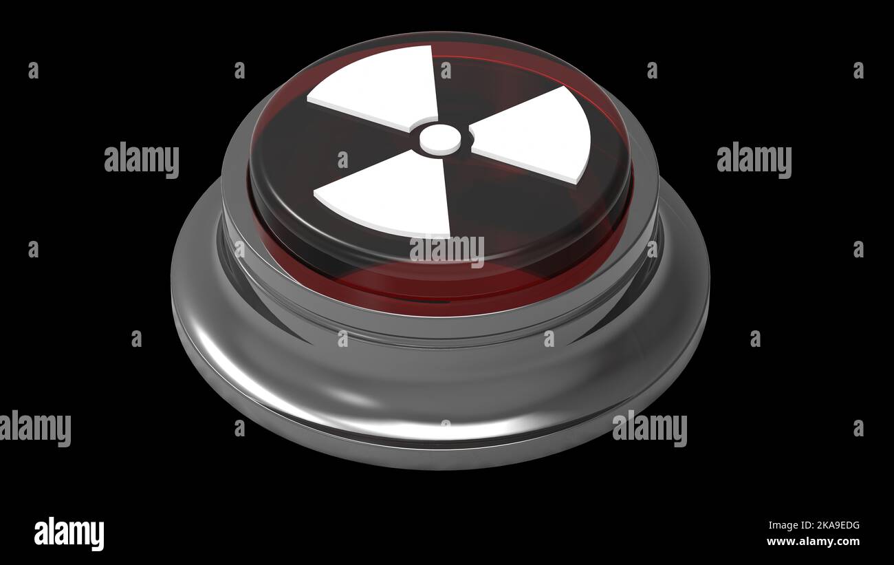 nuclear button white and red isolated illustration 3d render Stock ...