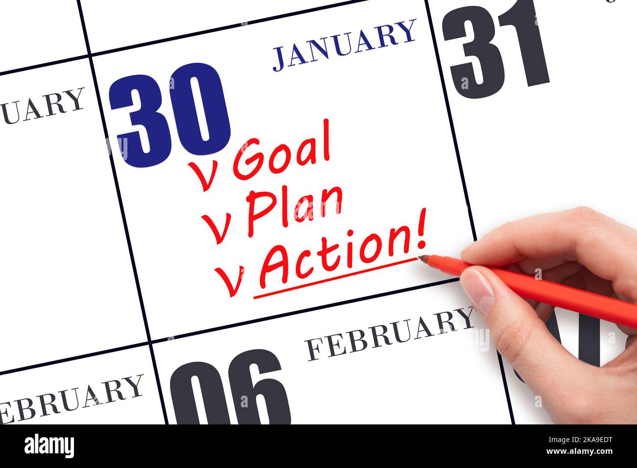 January 30 date calendar change hi-res stock photography and images - Alamy