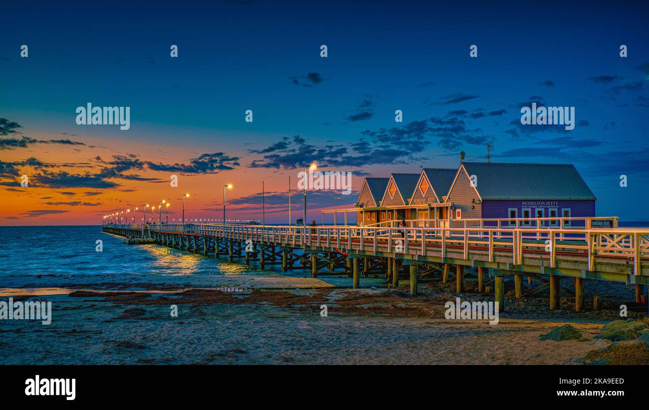 The Busselton Jetty, Busselton, Western Australia, the longest timber ...