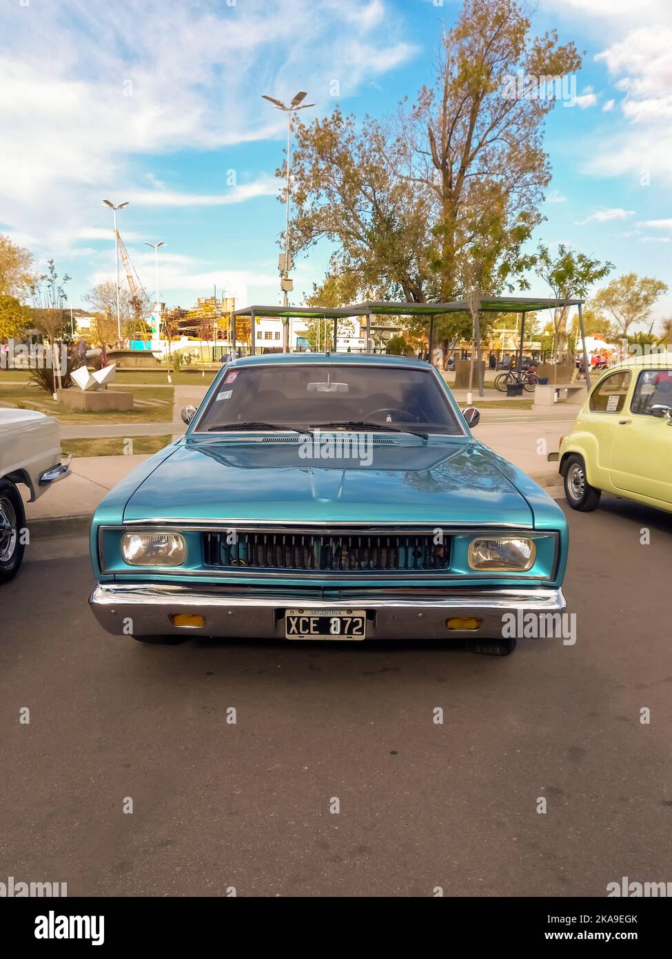 old sporty blue aqua Dodge Polara coupe 1970s two door by Chrysler ...