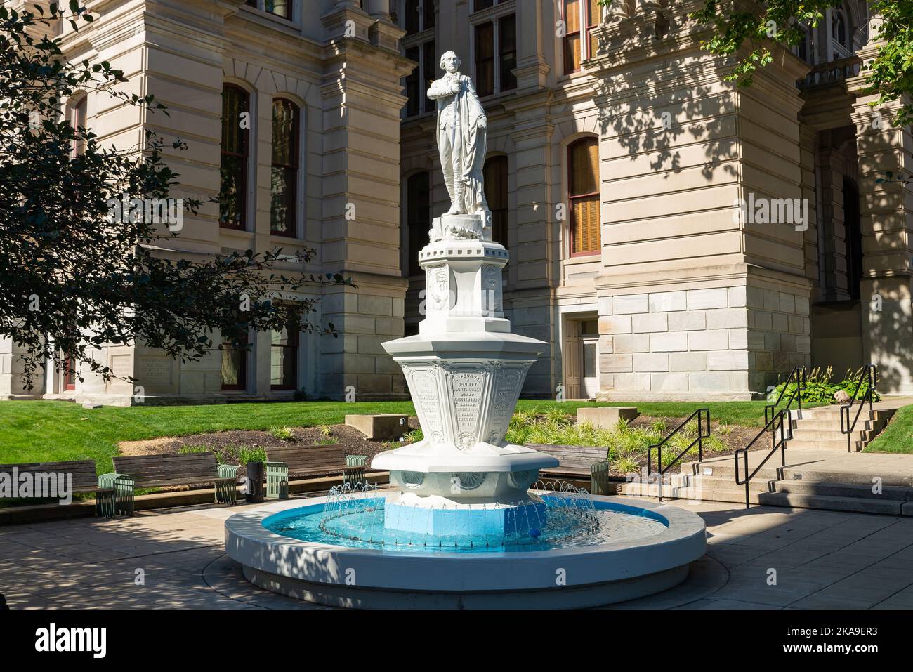 Lafayette, Indiana - USA - July 29th, 2022: The Lafayette Fountain ...