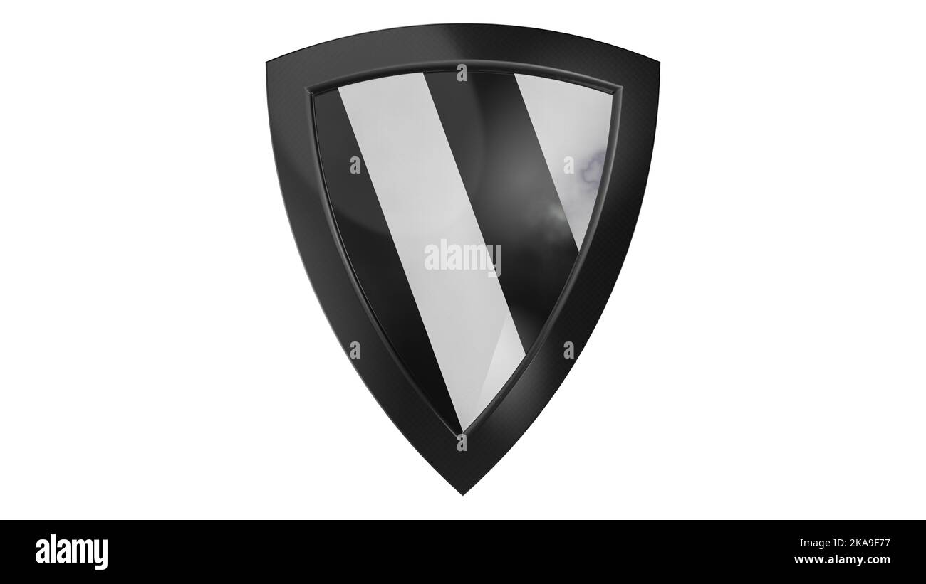 shield wood medieval black white 3d render illustration Stock Photo - Alamy
