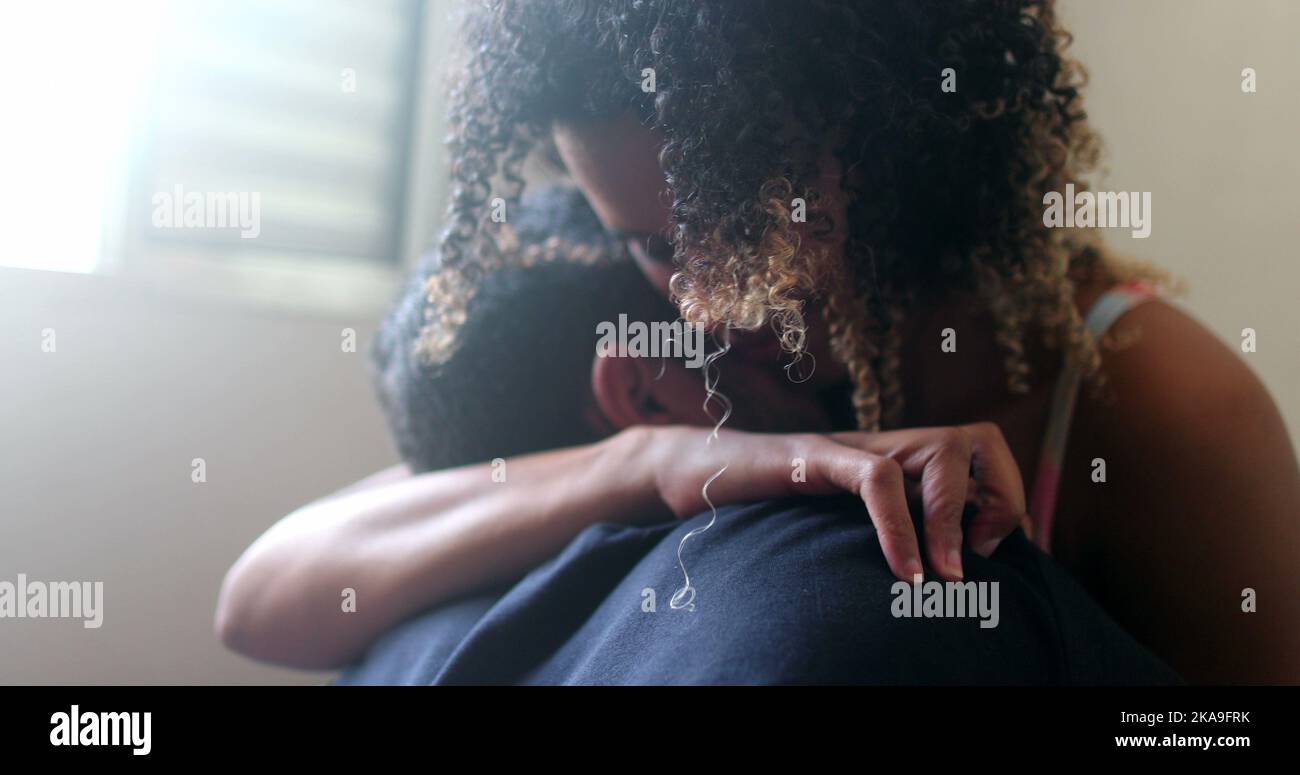 Hispanic romantic couple hug. Brazilian people hug embrace Stock Photo ...
