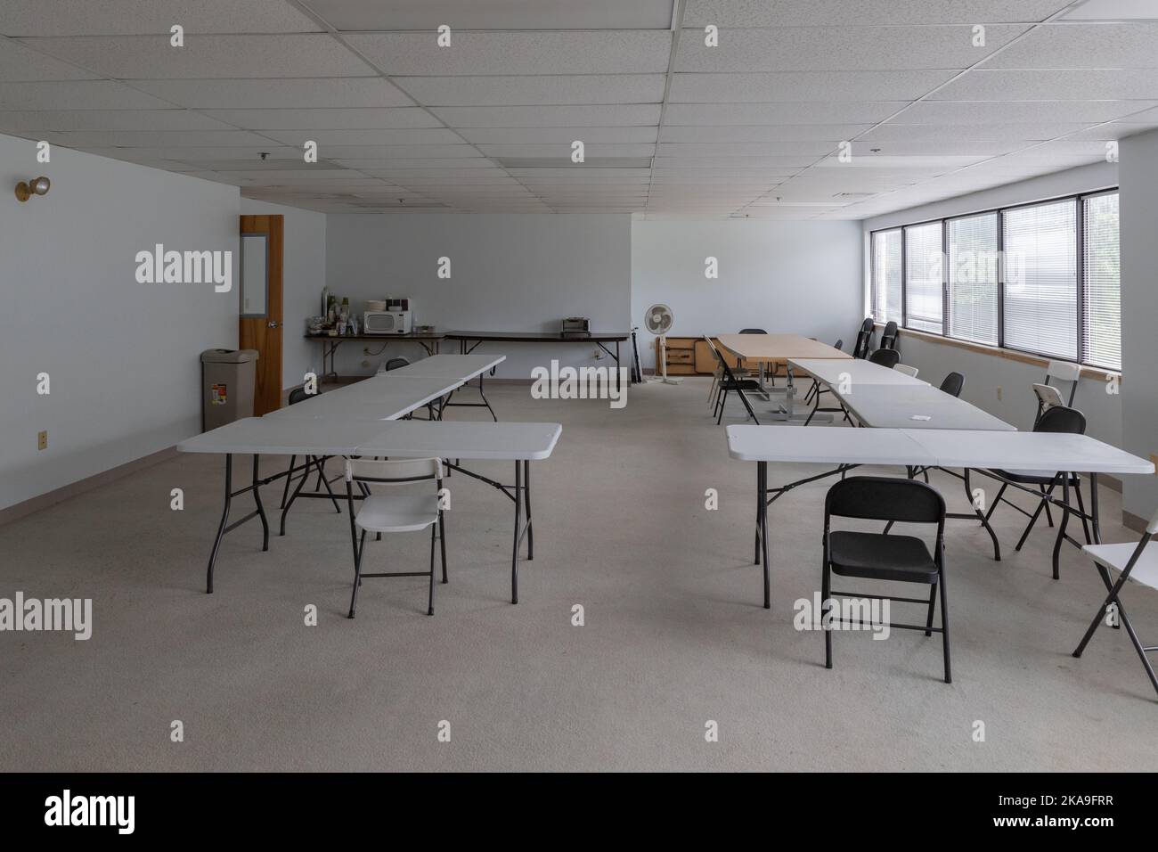 A view of a commercial building interior for manufacturing or office ...