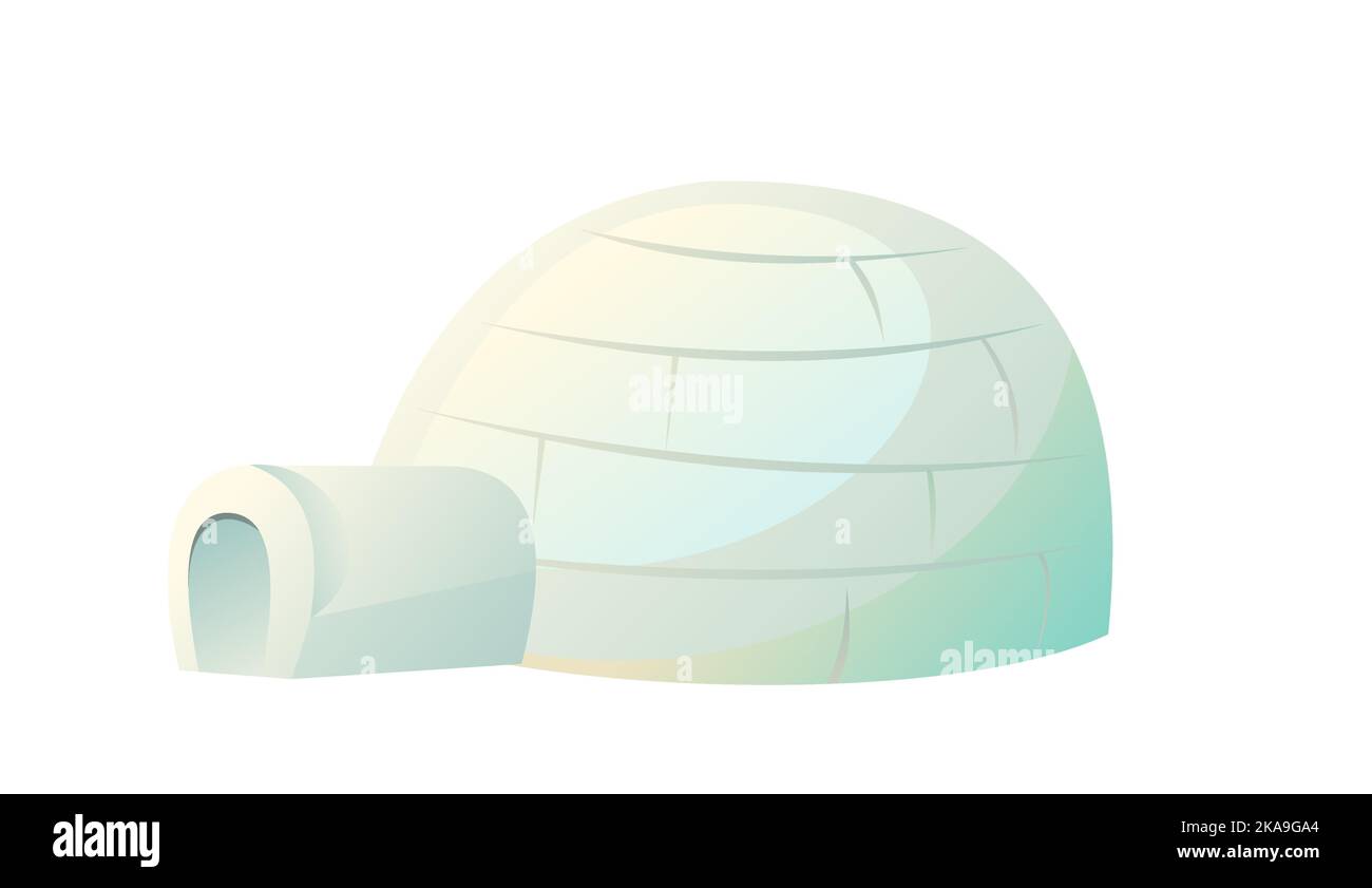 Snow igloo house. Dwelling of northern nomadic peoples in Arctic. From ...